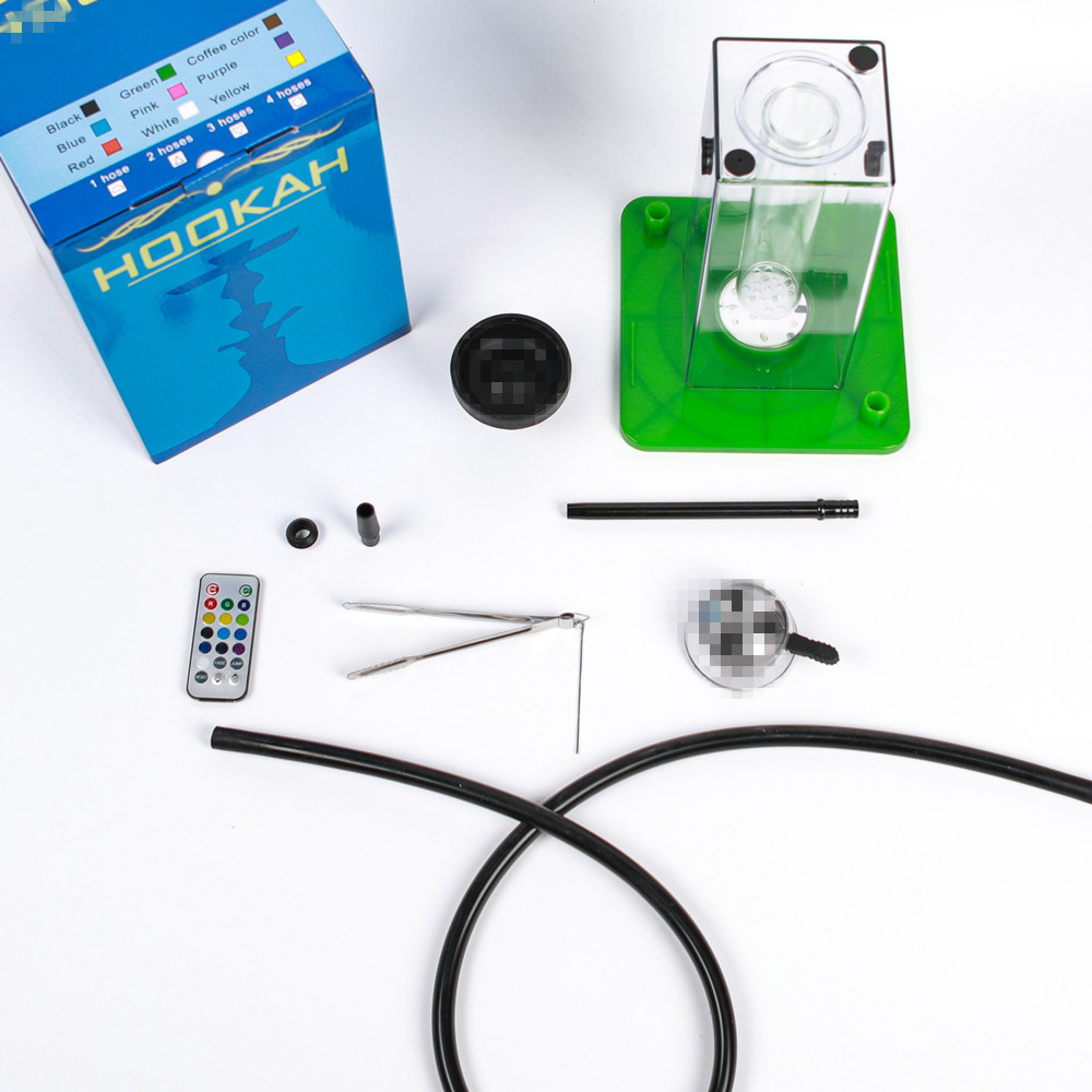 New Design Square E Hookah Acrylic Electronic Square Head Hookah with ...