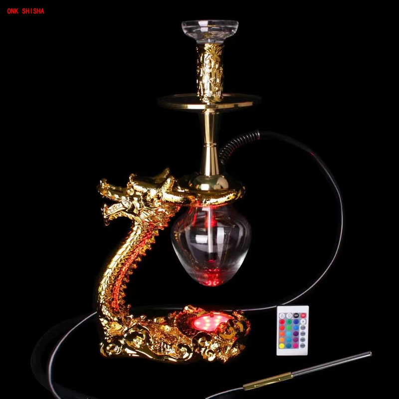 Luxury Dragon Shape Hookah Full Set China Dragon Shisha Hookah Set LED ...