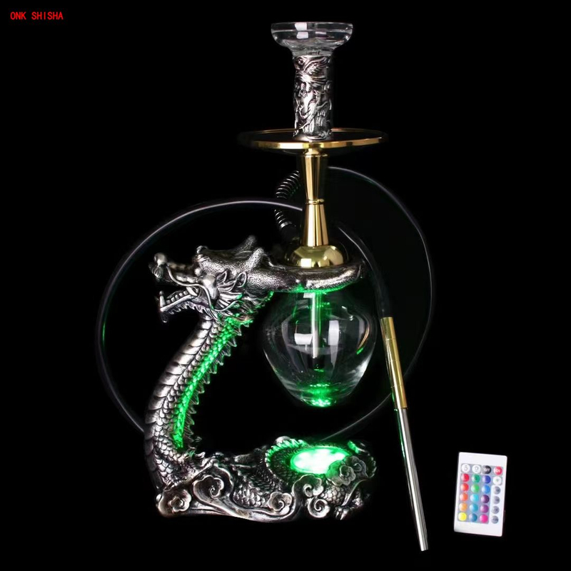 Luxury Dragon Shape Hookah Full Set China Dragon Shisha Hookah Set LED ...